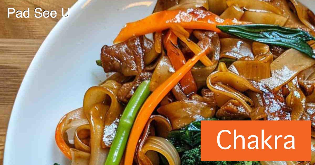 Vegan Pad See U - Chakra Vegan Restaurant - Plant-based - NYC